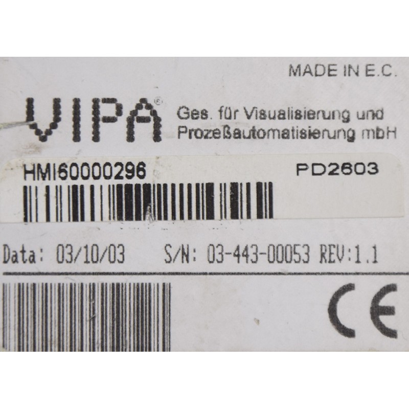 VIPA HMI60000296 PD2603 HMI 60