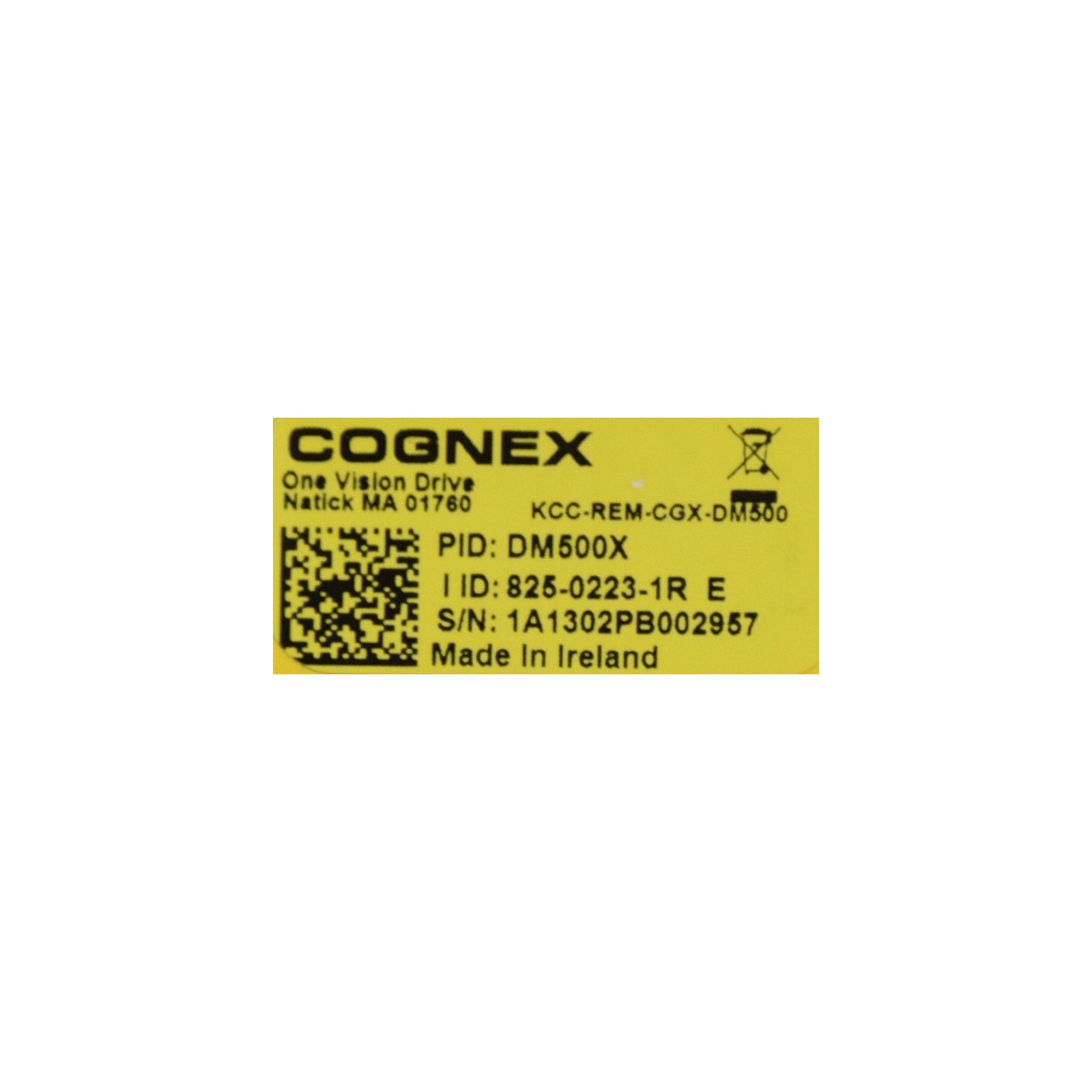 COGNEX DM500X Fixed Mount ID Reader Scanner Barcode No Lens P/N: 825 ...