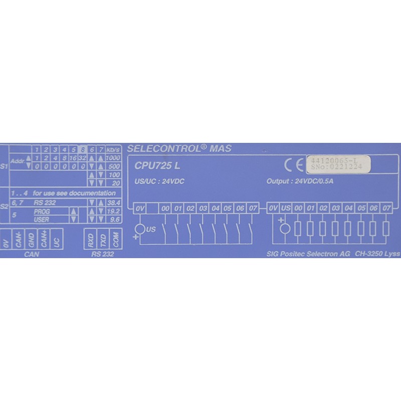 SELECTRON SELECONTROL CPU725-L PROCESS MODULE CPU725L