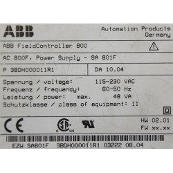 ABB AC 800F SA801F 3BDH000011R1 01632 Field Controller 800 Power Supply SA 801F