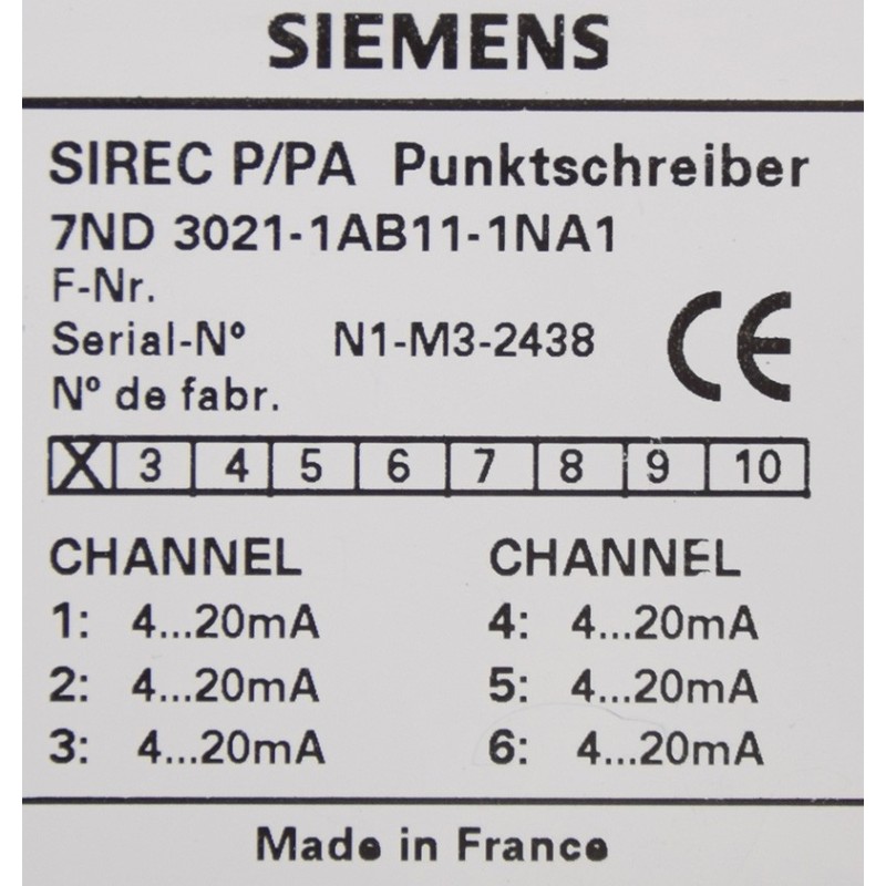 SIEMENS SIREC DS 7ND3021-1AB11-1NA1 Punktschreiber P/PA