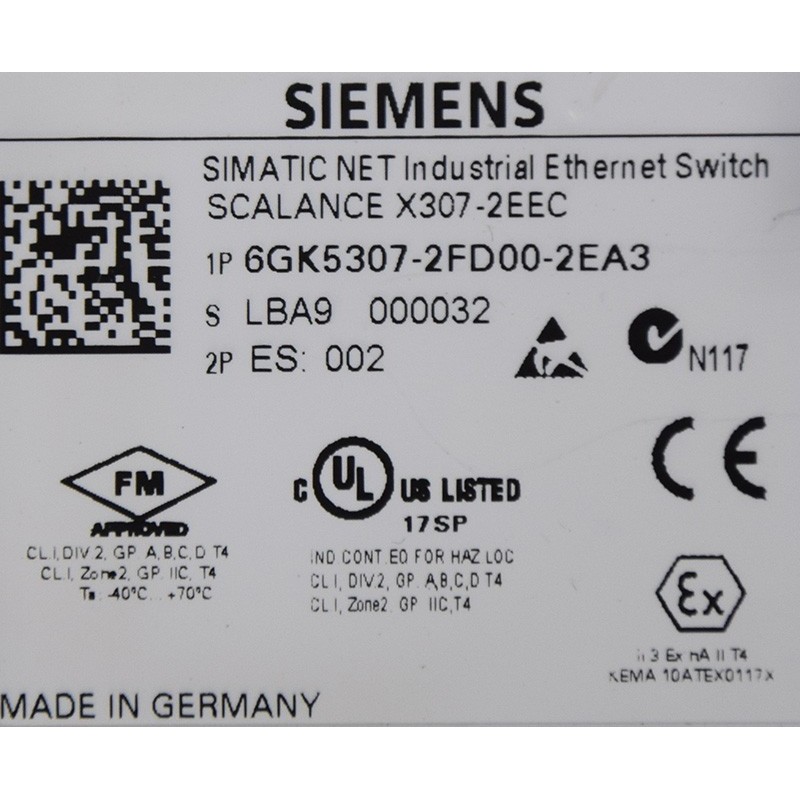 Siemens SCALANCE X307-2EEC 6GK5307-2FD00-2EA3 6GK5307-2FD00-2EA3 ...