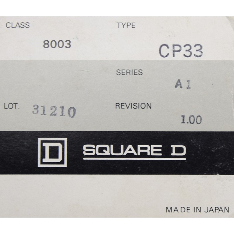 Square D MICRO-1 CLASS 8003 CP33 New