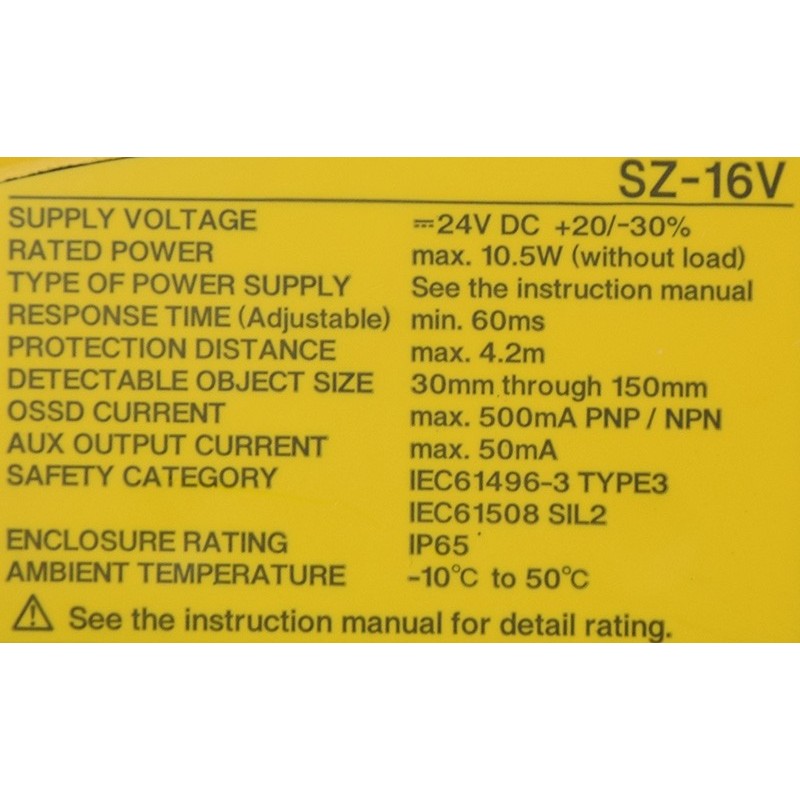 Keyence SZ-16V Safety Laser Scanner