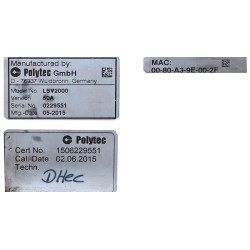 Polytec LSV-2000 Laser Surface Velocimeter 50A LSV200050A