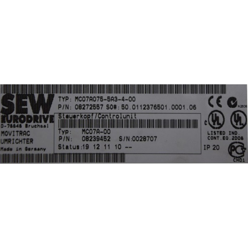 SEW EURODRIVE MOVIDRIVE MC07A075-503-4-00