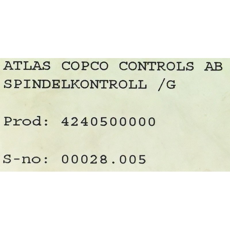 Atlas Copco 4240 5000 00 Spindle Controlle 4240500000