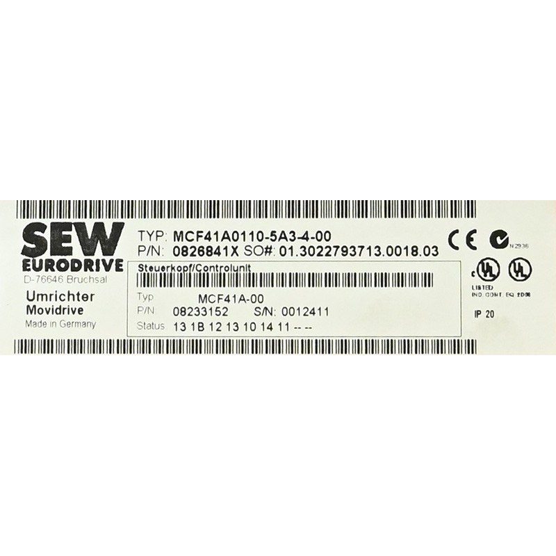 SEW MCF41A0110-5A3-4-00 Movidrive MCF41A01105A3400