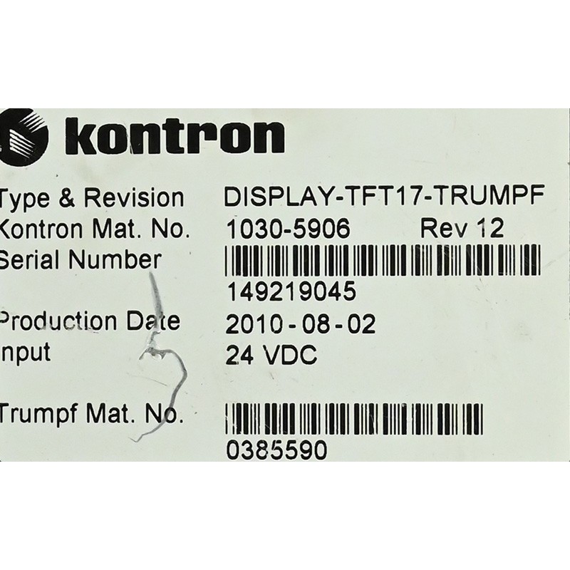 Trumpf Kontron DISPLAY-TFT17 10305906 Display