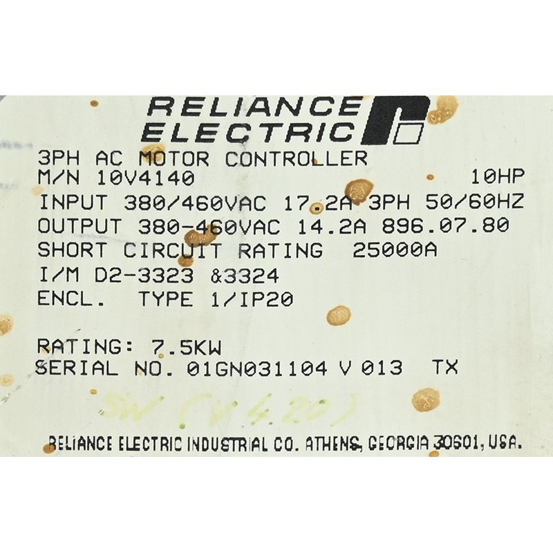 Reliance Electric GV3000 3PH AC Motor Controller
