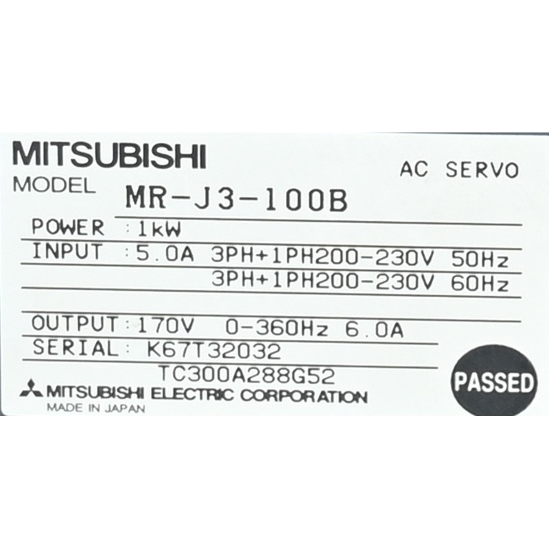 Mitsubishi MR-J3-100B MR-J3BAT Servo Controller