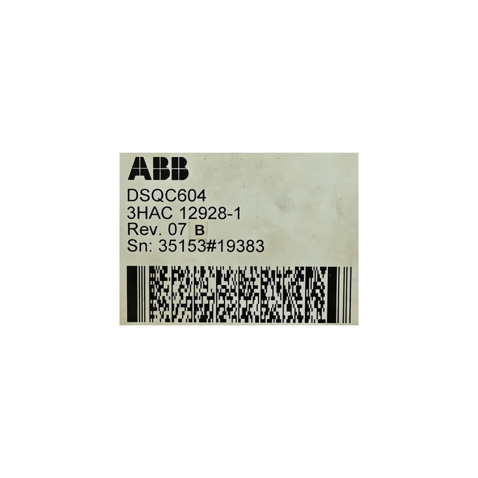 ABB 3HAC12928-1 DSQC604 Power Supply
