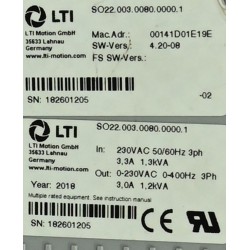 LTi SO22.003.0080.0000.1 Servo Controller SO22003008000001 Servo-One Junior