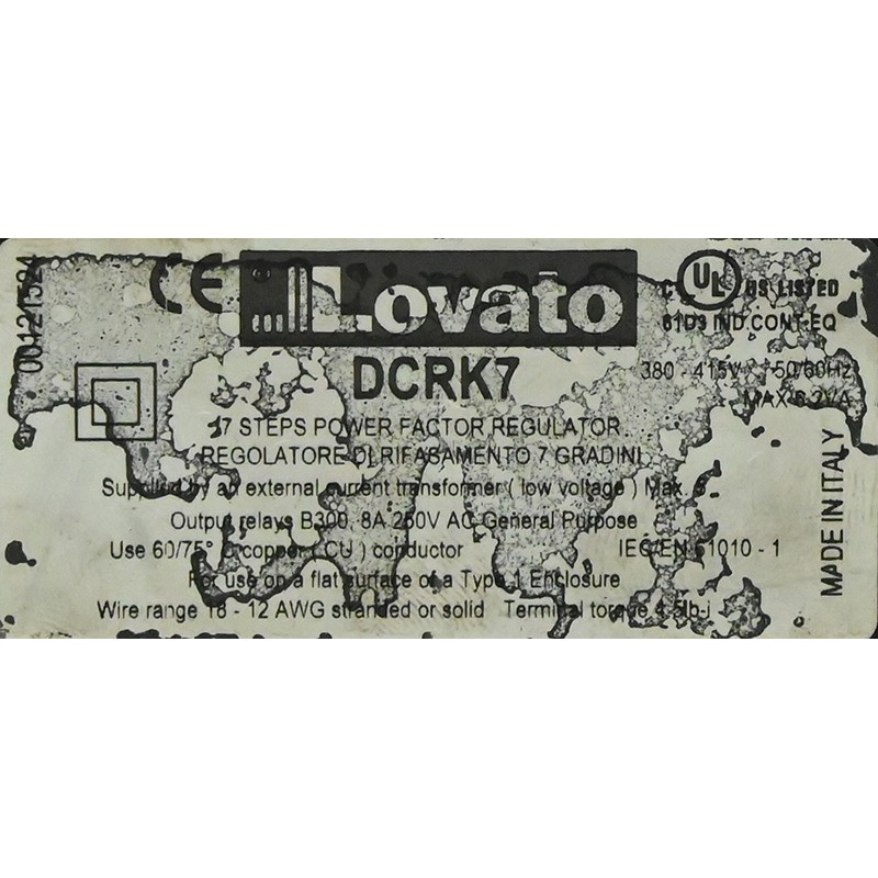 Lovato DCRK7 Power Factor Controller
