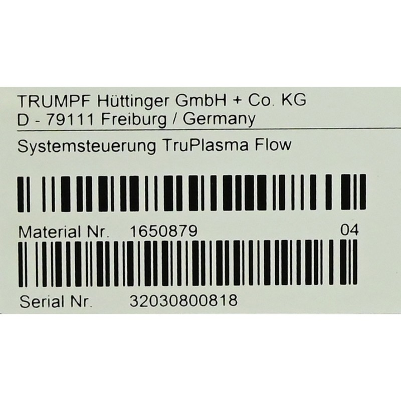 Trumpf 1650879 TruPlasma FLOWSystem Control