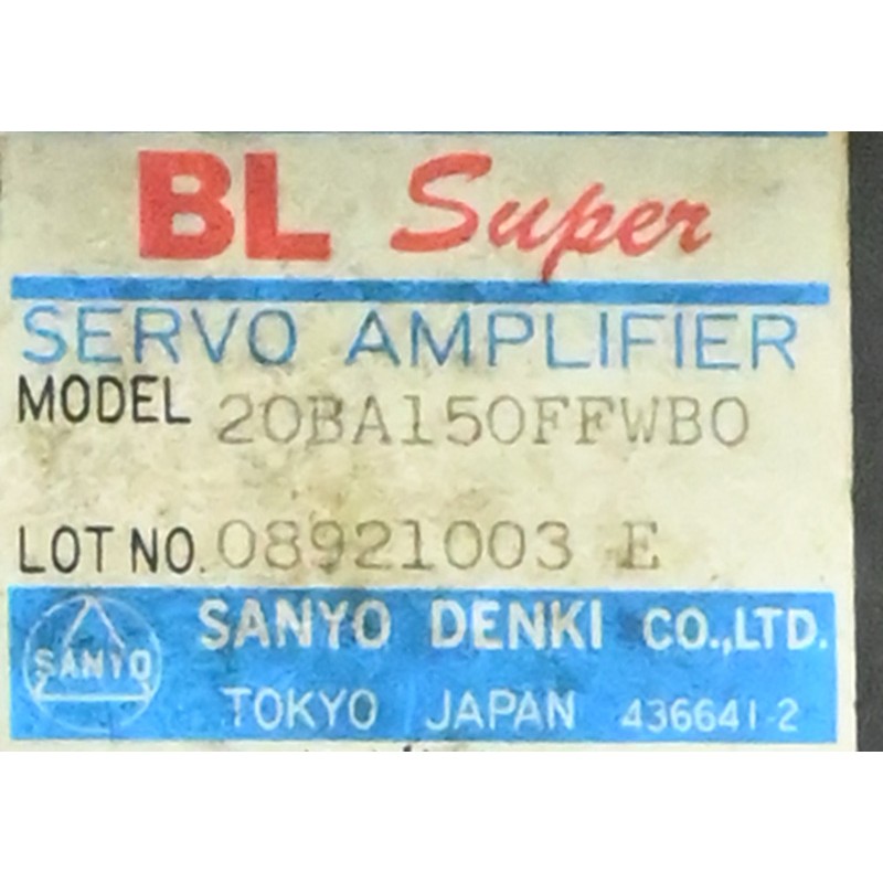 Sanyo Denki BL Super 20BA150FFWB0 Servo Amplifier