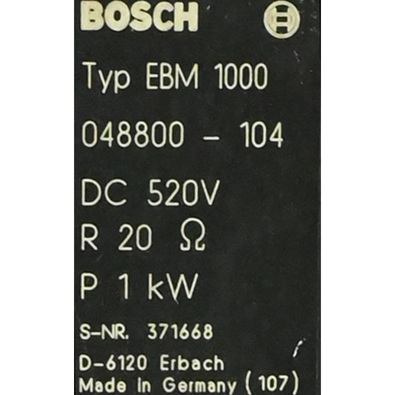 Bosch EBM 1000 Ballast Resistance Module 048800-104