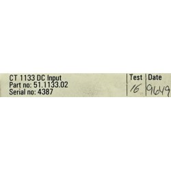 Cotas CT 1133 Analog Input CT1133 51.1133.02