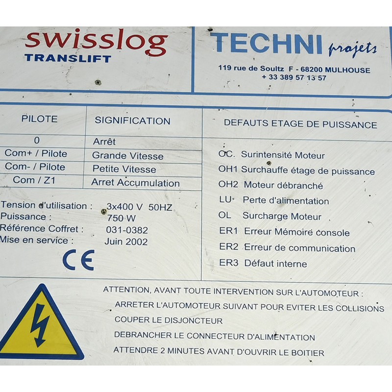 Techni Projects Swisslog TRANSLIFT