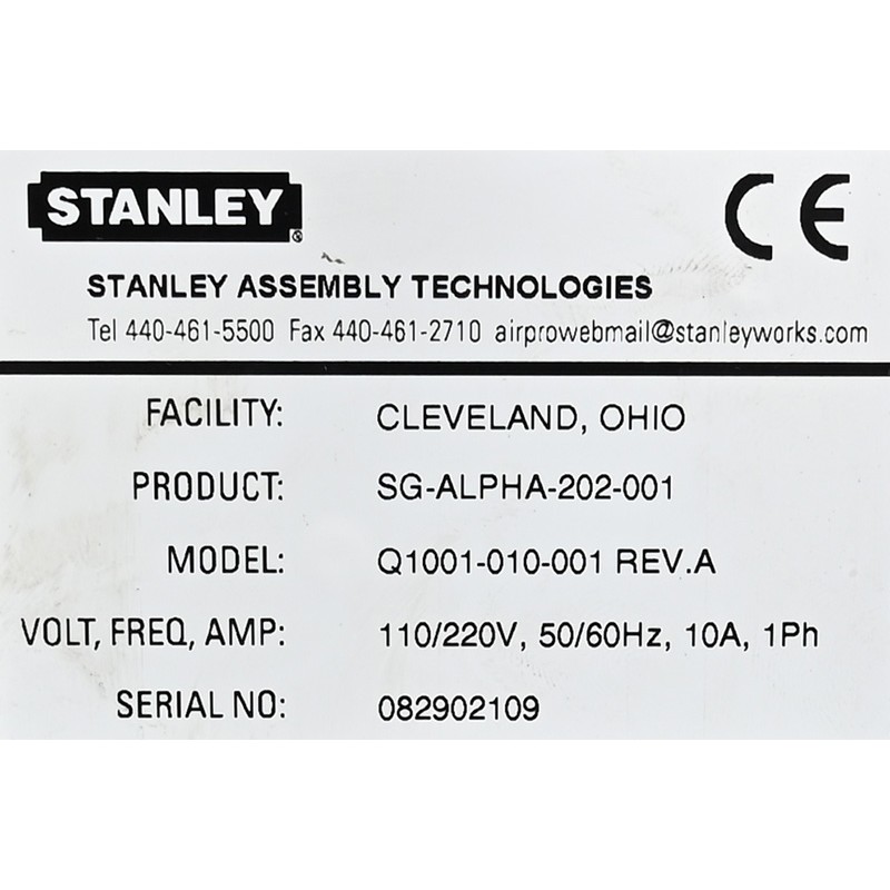 Stanley SG-ALPHA-202-001 Controller Q1001-010-001