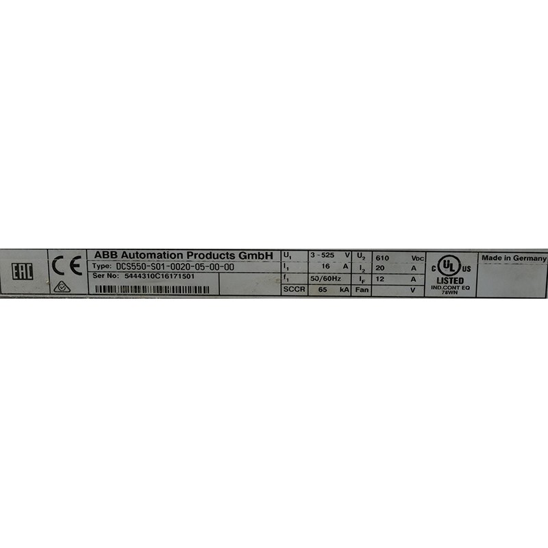 ABB DCS550-S01-0020-05-00-00 DCS550 DCS550S010020050000 DC Converter