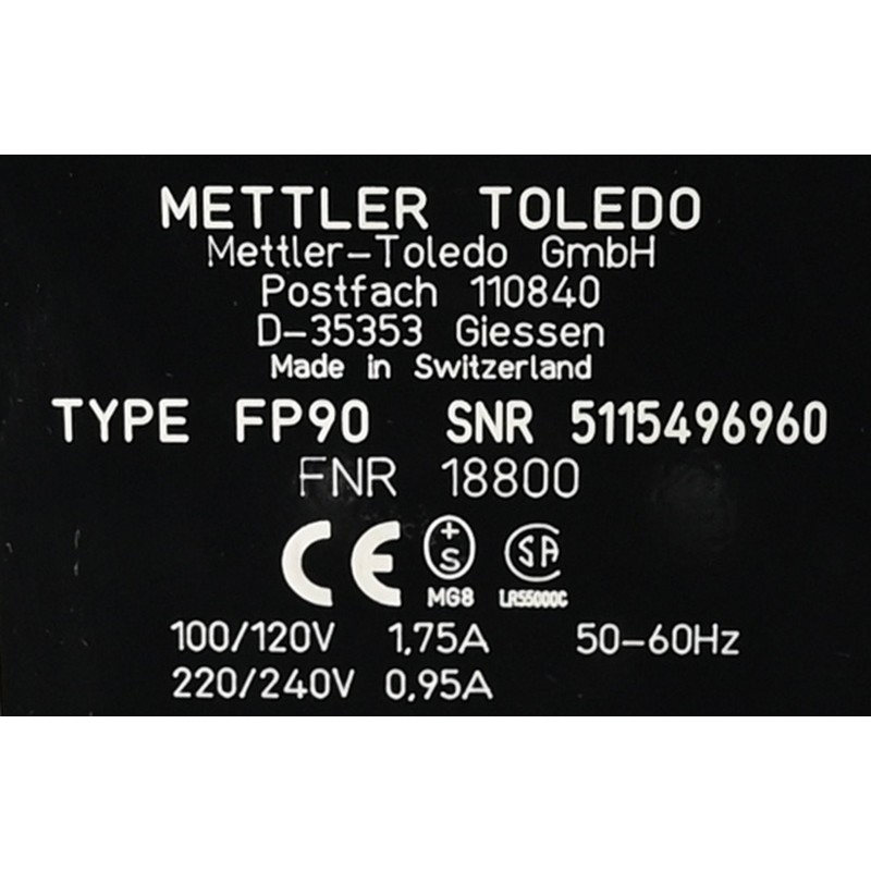 Mettler FP90 Melting Point Processor