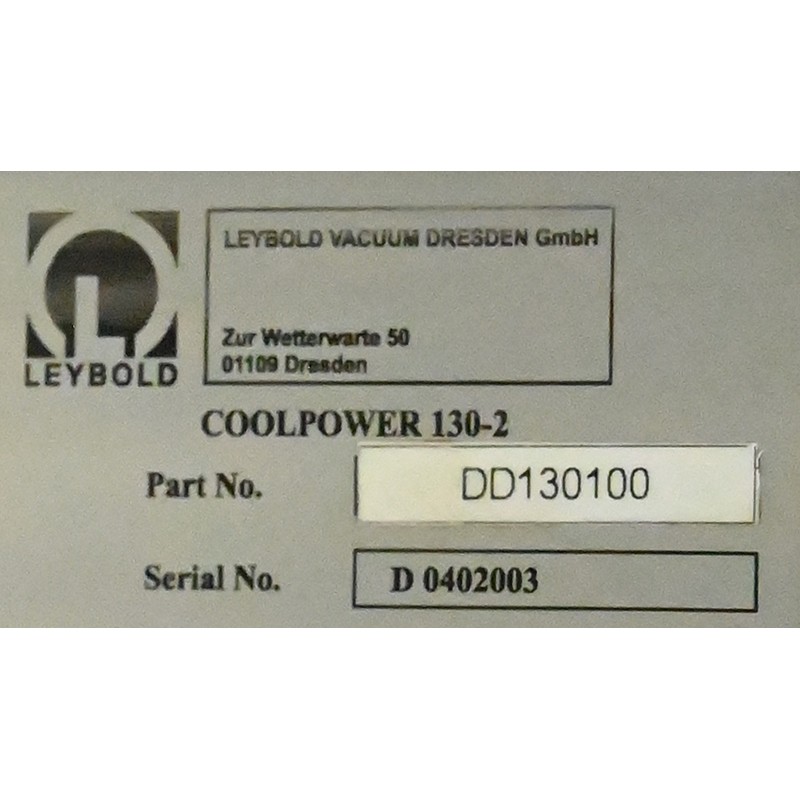 Leybold DD130100 Coolpower 130-2 CryocoolerVacuum Pump
