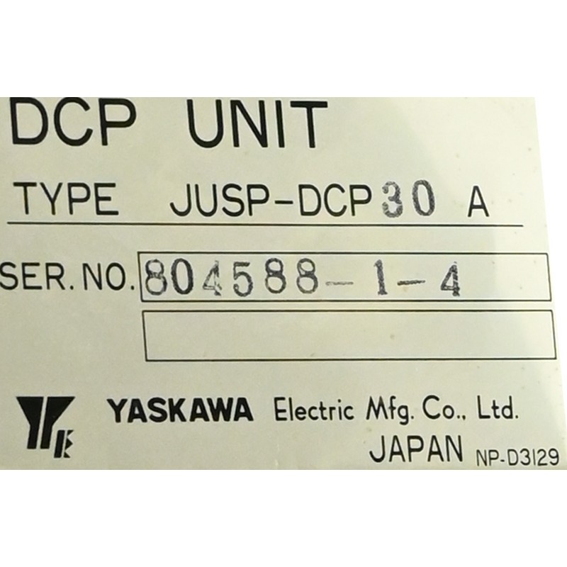 Yaskawa JUSP-DCP30 A DCP Unit JUSPDCP30A