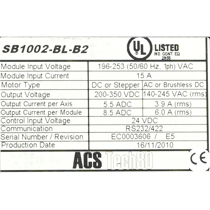 ACS Tech80 SB1002-BL-B2 Digital Current Loop SB1002BLB2