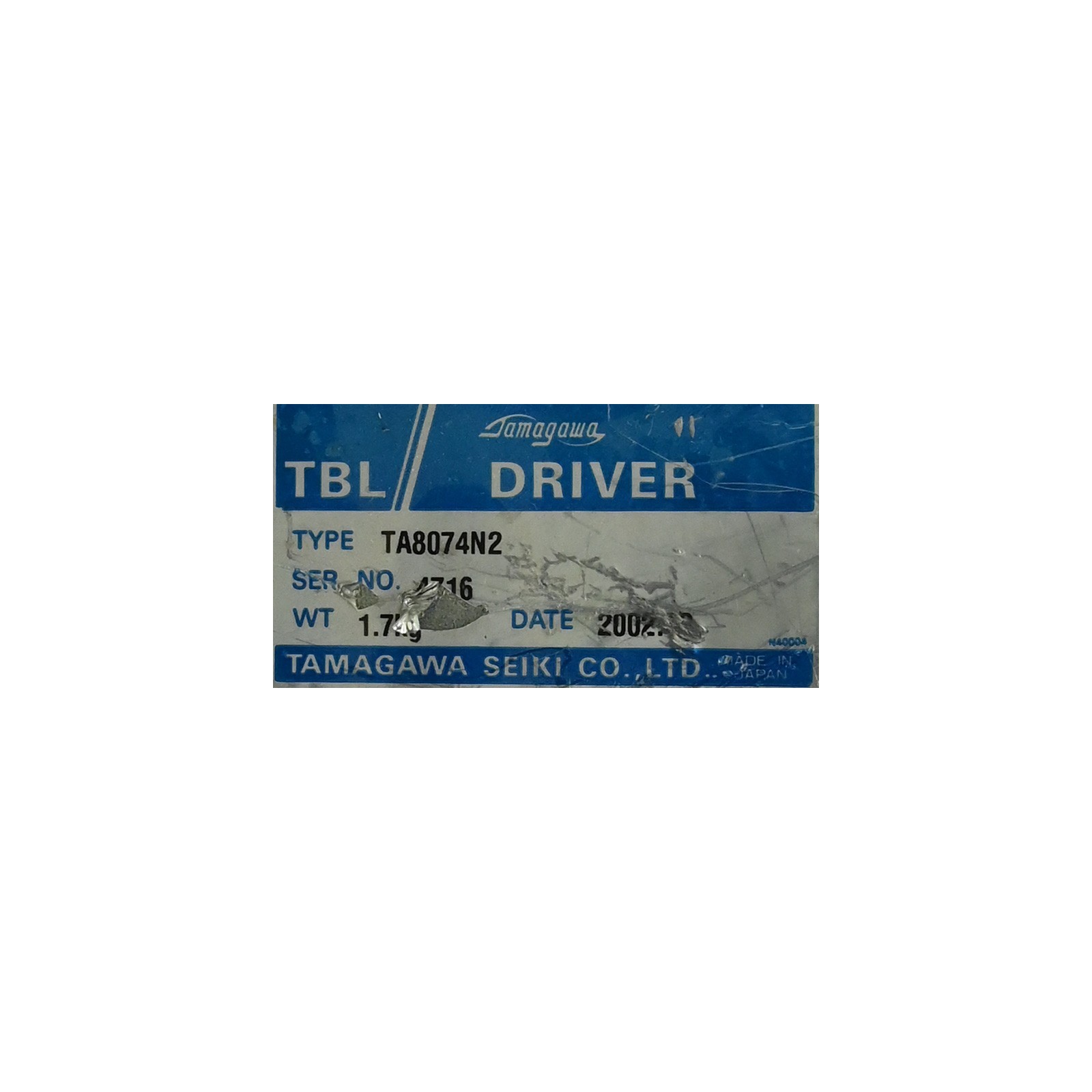 Tamagawa Seiki TA8074N2 TBL Stepper Drive