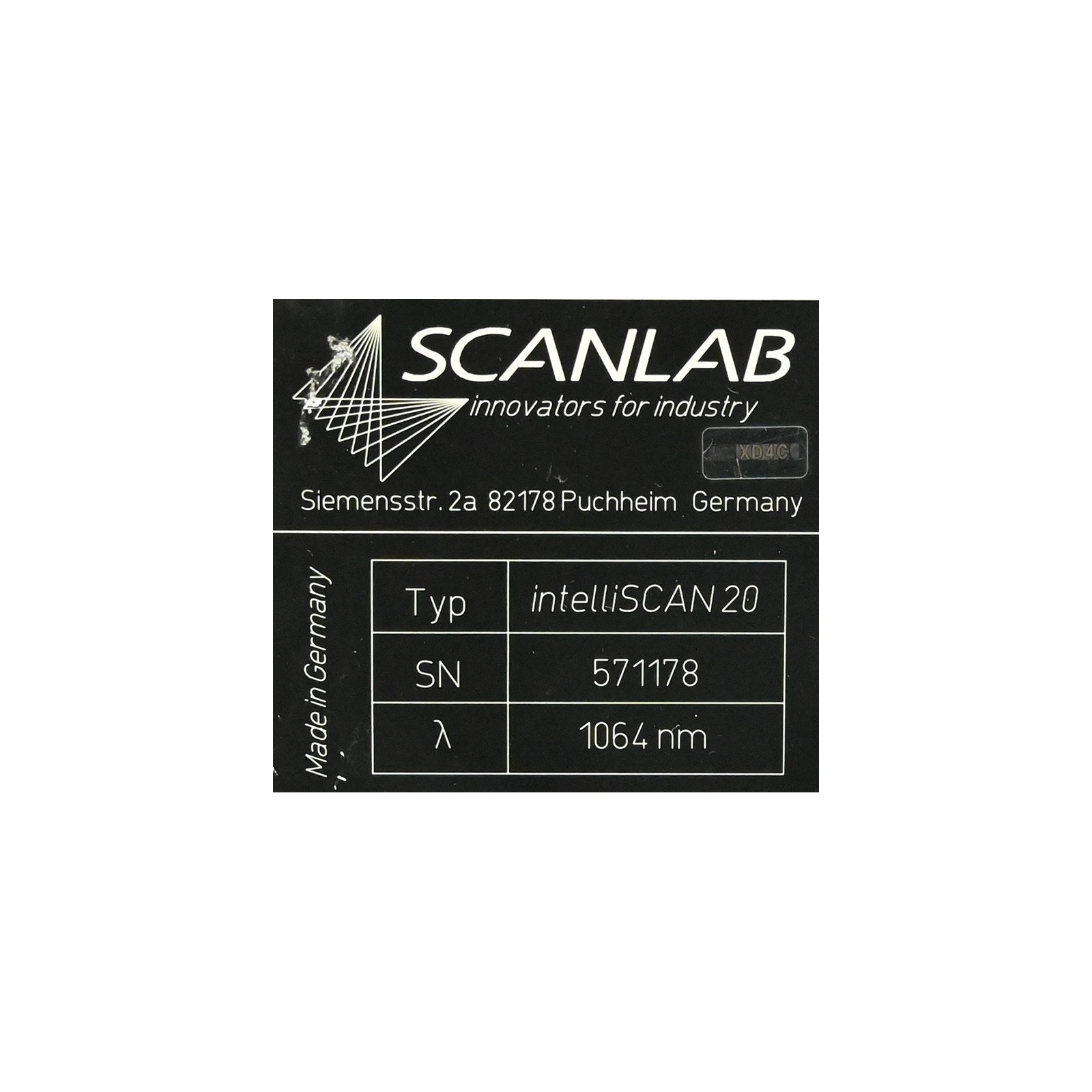 Scanlab intelliSCAN 20 Scan System 1064 nm laser