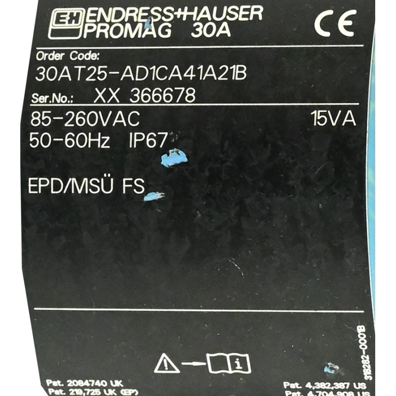 Endress Hauser 30AT25-AD1CA41A21B PROMAG 30A