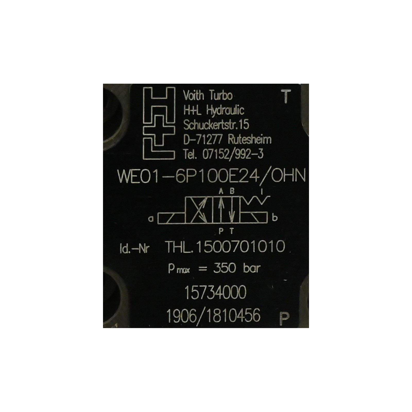 Voith WE01-6P100E24/OHN Turbo Valve THL.1500701010