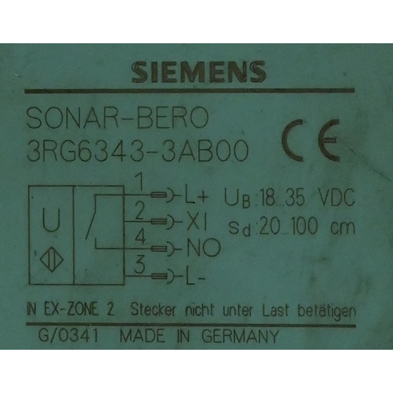 Siemens 3RG6343-3AB00 Ultrasonic Sensor 3RG6 343-3AB00