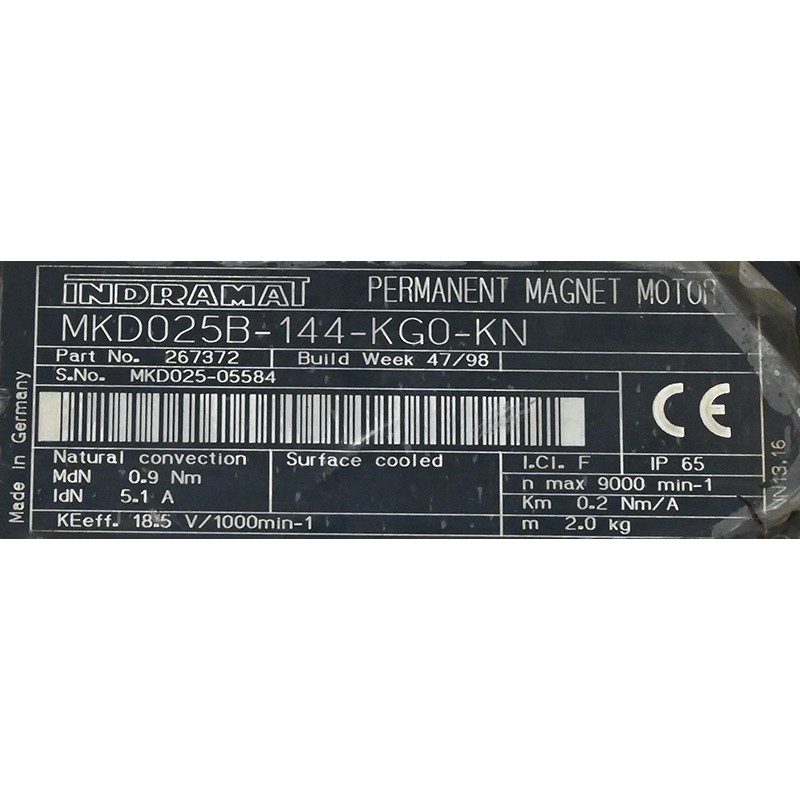 Indramat MKD025B-144-KG0-KN 267372 Permanent Magnet Motor