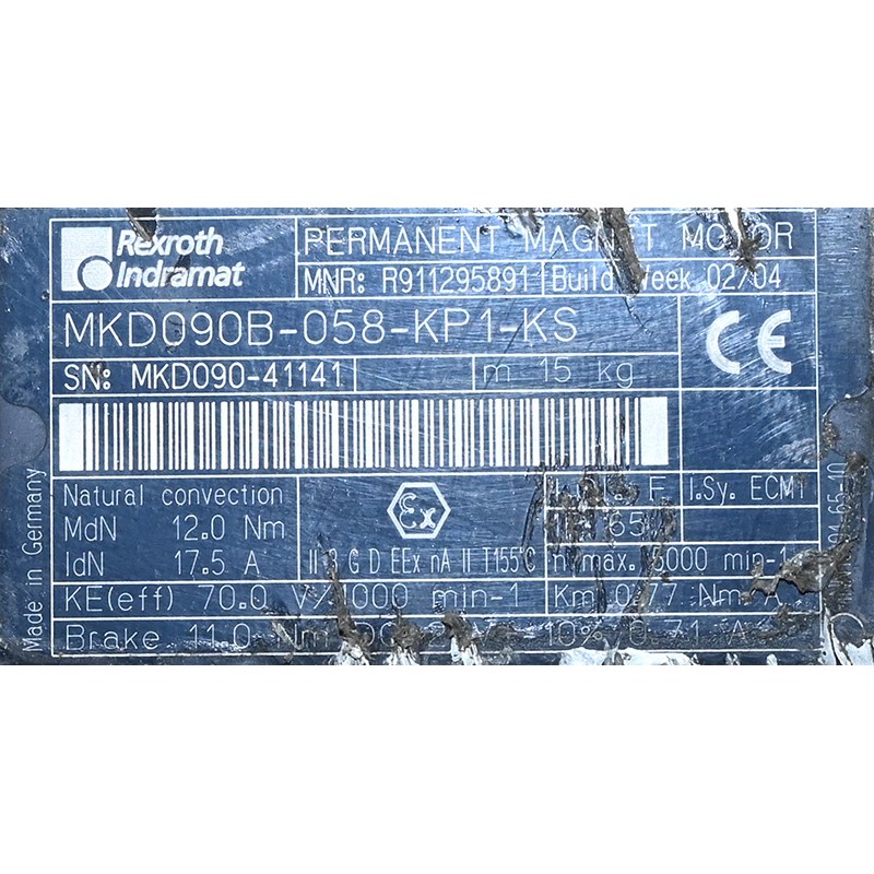 Rexroth MKD090B-058-KP1-KS R911295891 Permanent Magnet Motor