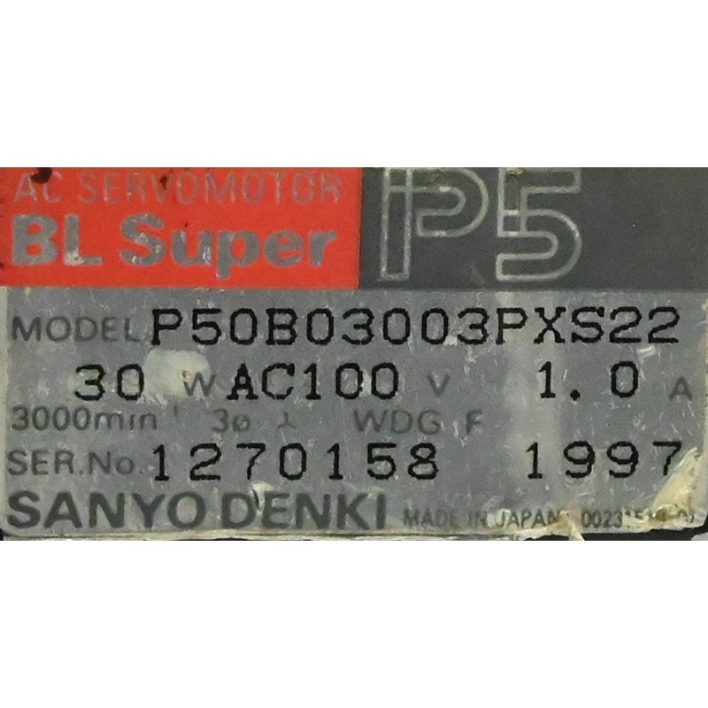 Sanyo Denki P50B03003PXS22 BL Super P5 AC Servo Motor