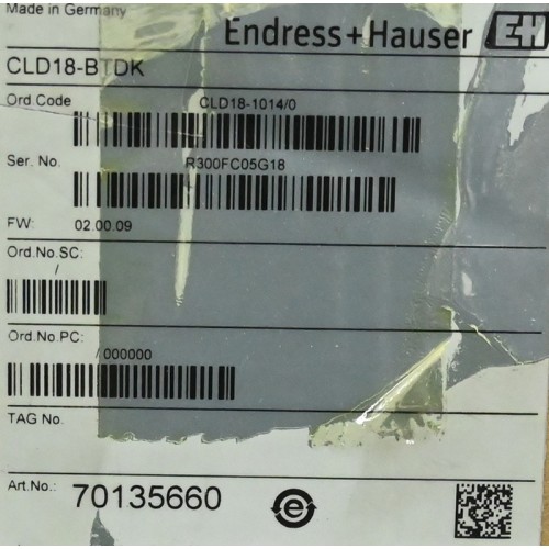 Endress Hauser CLD18-BTDK Toroidal Conductivity Measuring System