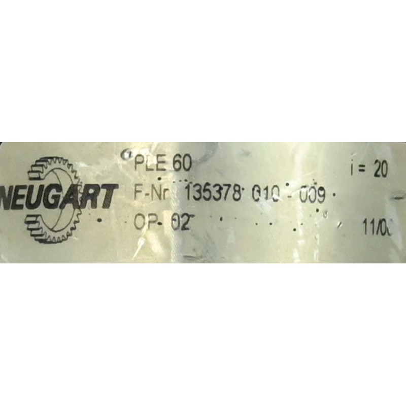 Neugart PLE 60 135378 010-009 i 20 Planetary Gearbox