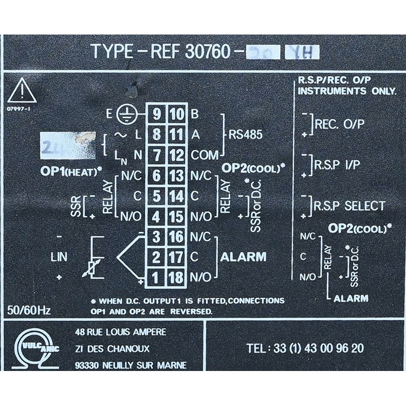 Vulcanic 30760 Regulator