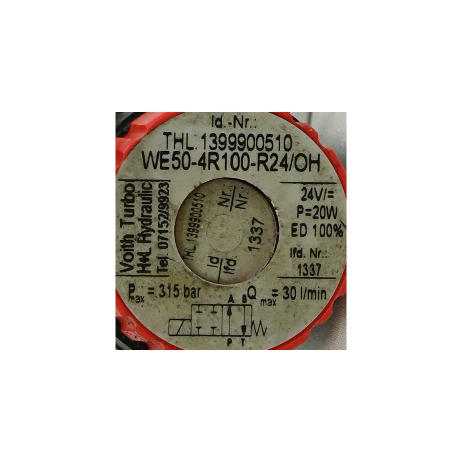 Voith THL1399900510 WE50-4R100-R24/OH Valve