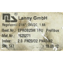 Lanny EPROB25M TRU Profibus 1625271 Control Valve