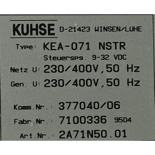 Kuhse KEA-071 NSTR Start Stop