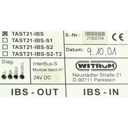 Witron TAST21-IBS Operator Panel