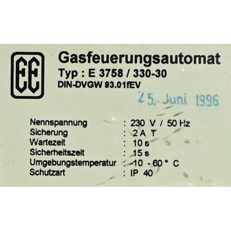 EE E 3758/330-30 Gas Burner Control Unit