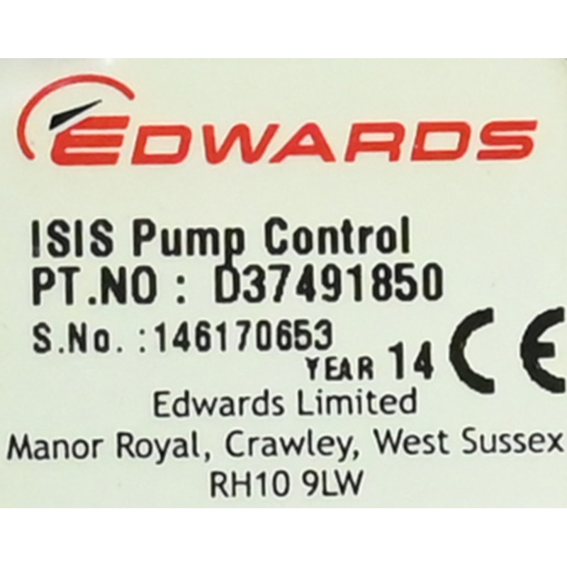 Edwards D37491850 ISIS Pump Control