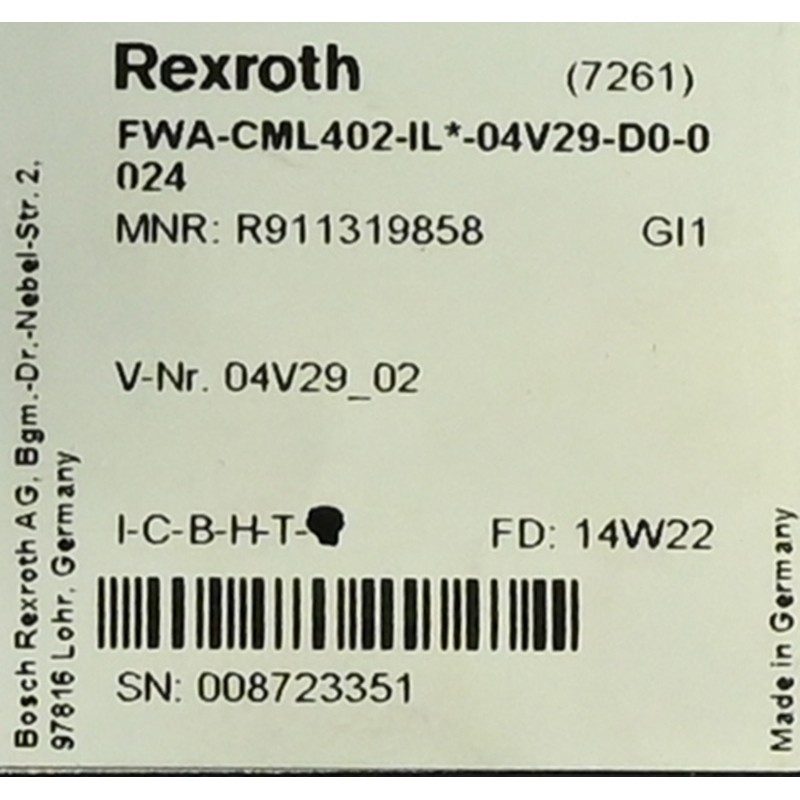 Rexroth FWA-CML402-IL*-04V29-D0-024 Firmware Card