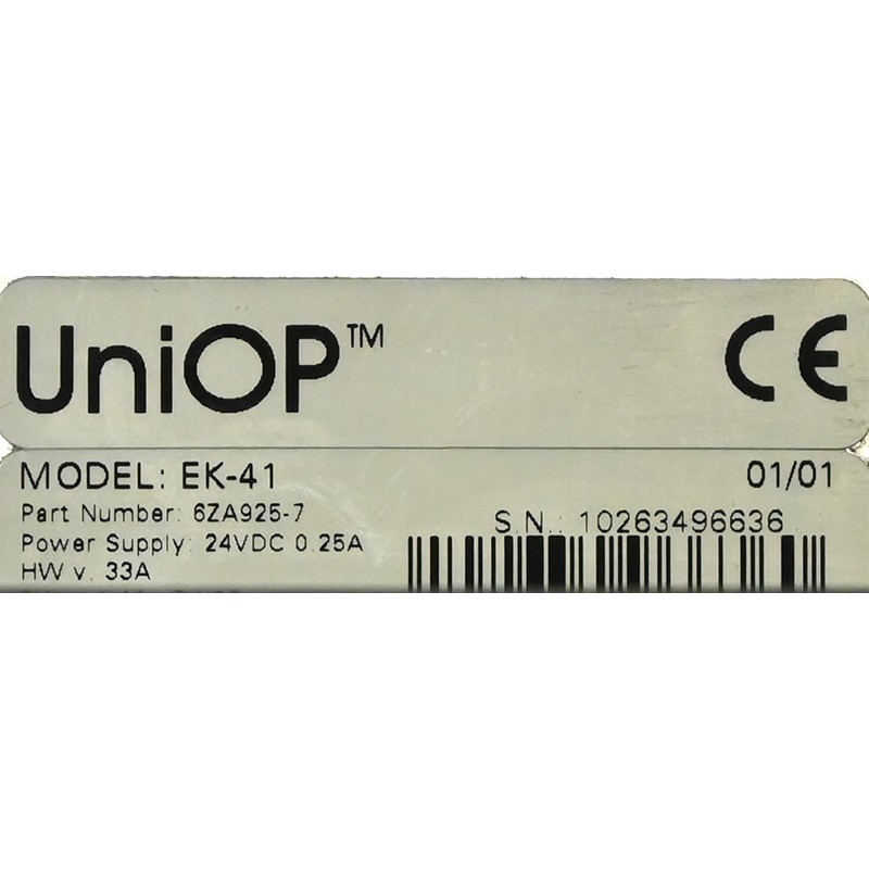 UniOP EK-41 6ZA925-7 Operator Panel
