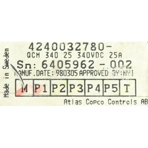 Atlas 4240032780 QCM-34025 340VDC Servo Control Module