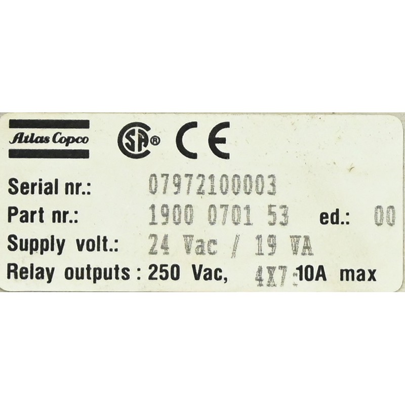 Atlas 1900-0701-53 Input Output Module